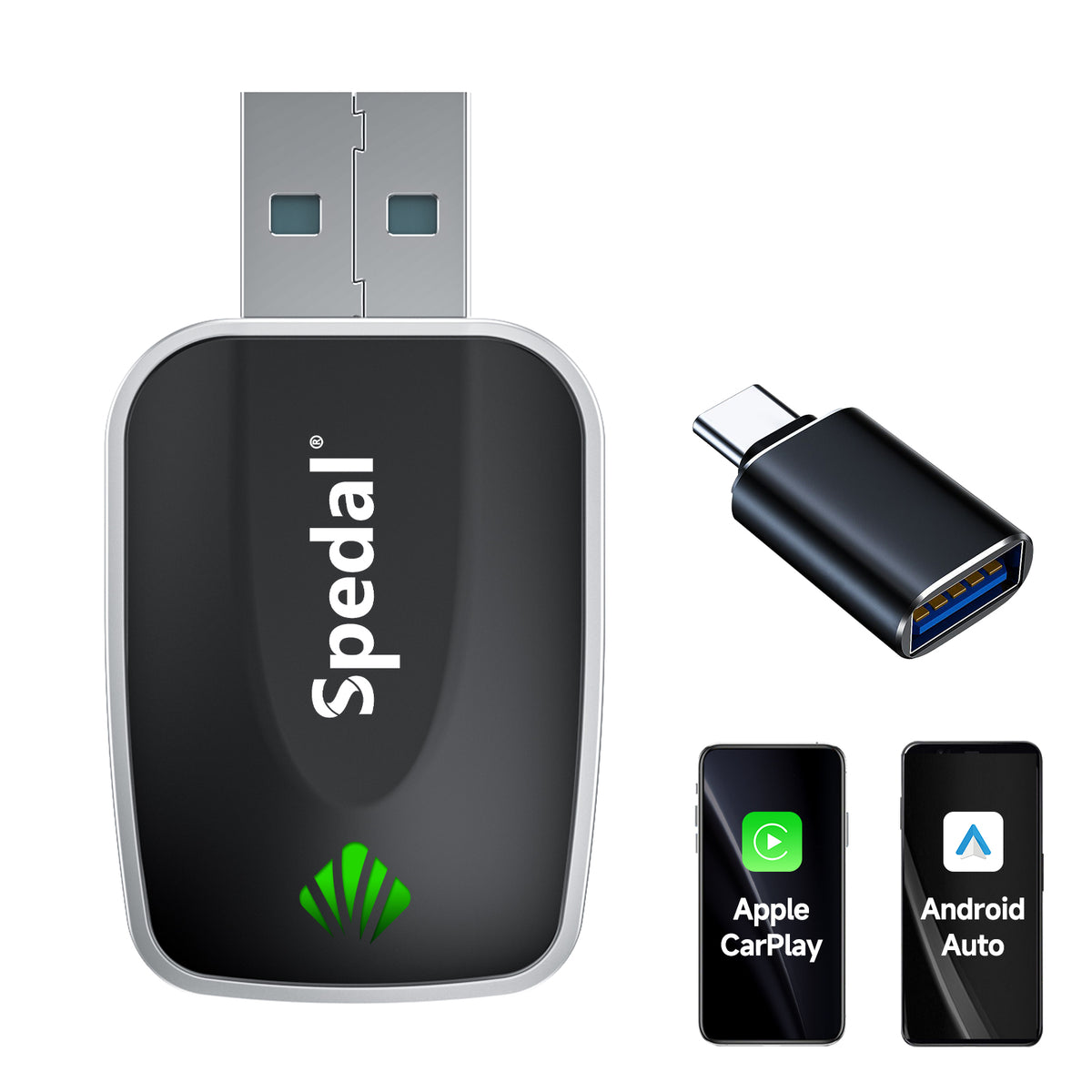 CL320-2-in-1 with USB interface Wired to Wireless CarPlay Adapter & An ...