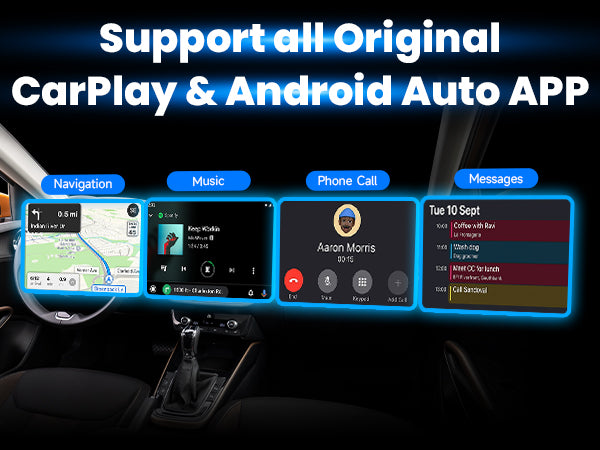CL320-2-in-1 with USB interface Wired to Wireless CarPlay Adapter & An ...
