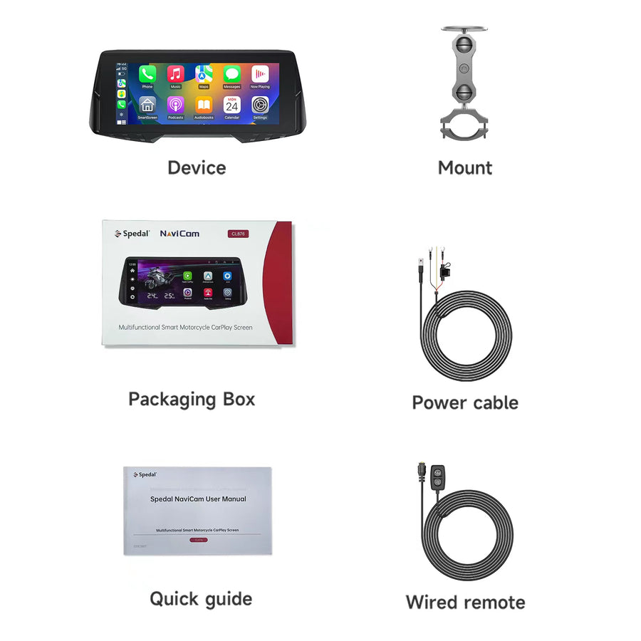 NaviCam CL876- 6.86" Multifunction Motorcycle GPS /Motorcycle Cameras ...