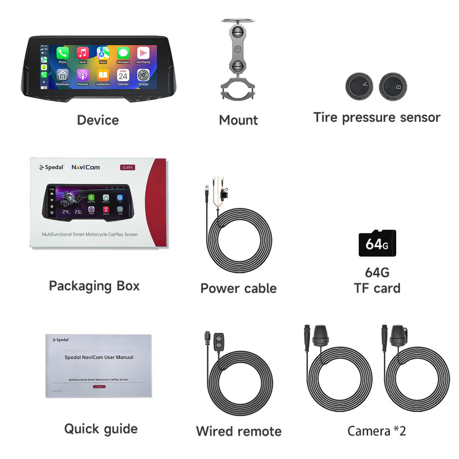 NaviCam CL876- 6.86" Multifunction Motorcycle GPS /Motorcycle Cameras ...