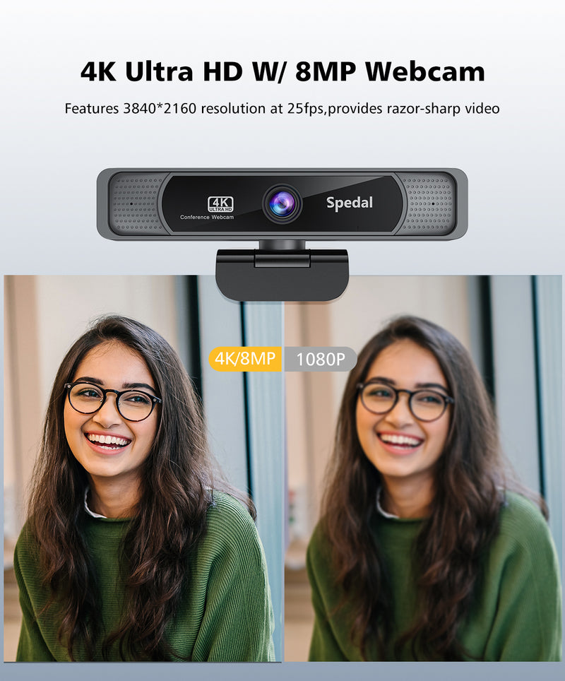 FF931-4K Webcam 120 Degree Wide Viewing with MIC – Spedal-Store